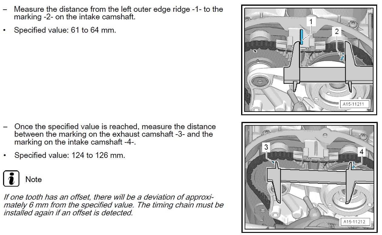 2.0tfsi cam timing marks off?